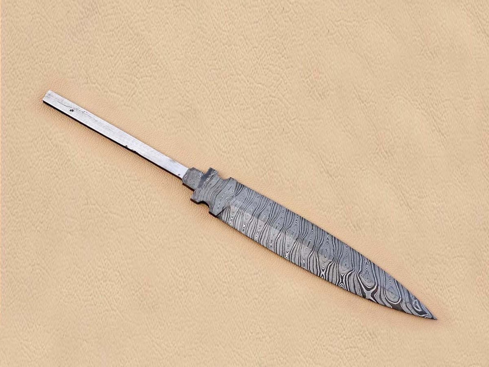 Twisted Damascus Steel Custom Made 2 Edged Dagger Blade Blank - Call Us ...