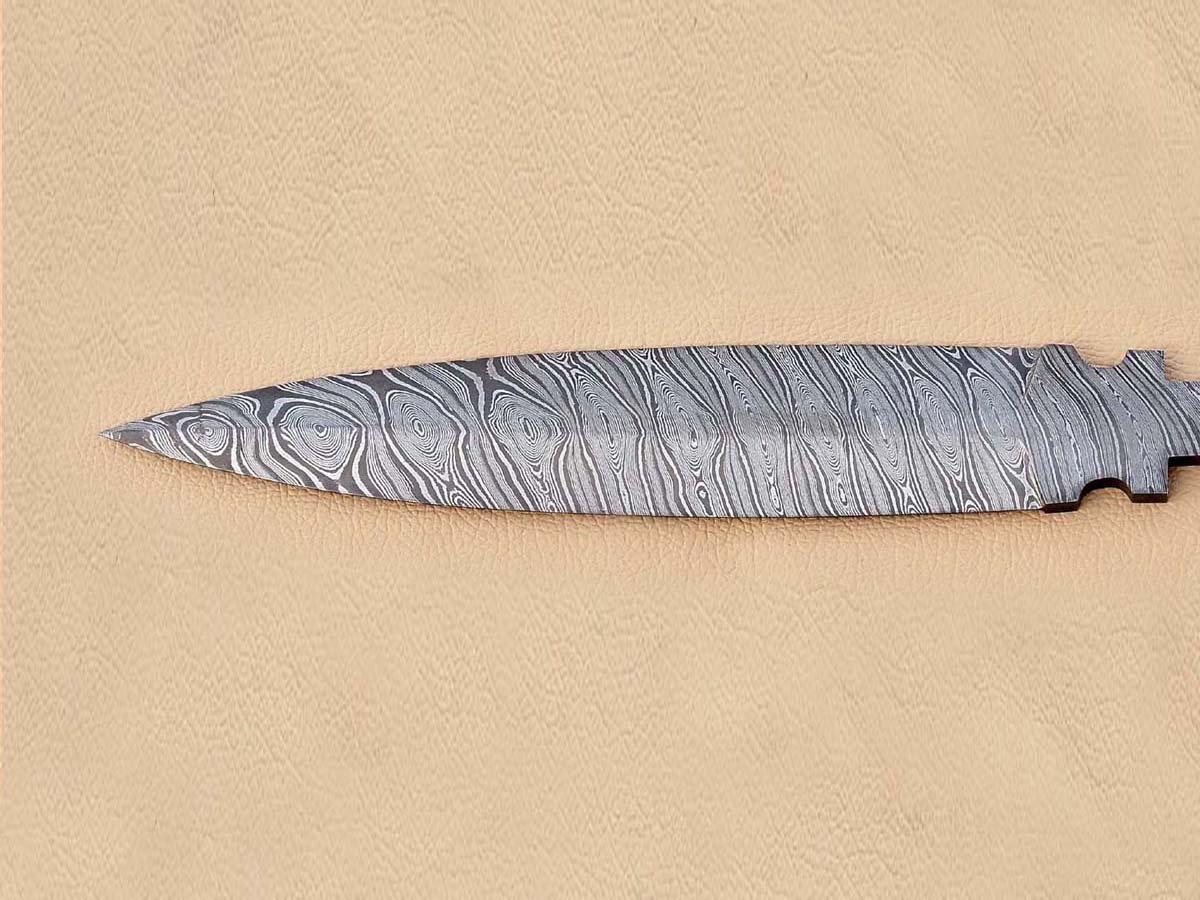 Twisted Damascus Steel Custom Made 2 Edged Dagger Blade Blank - Call Us ...