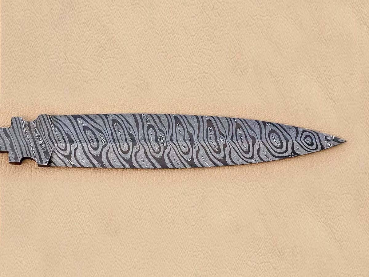 Twisted Damascus Steel Custom Made 2 Edged Dagger Blade Blank - Call Us ...