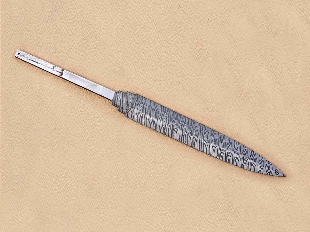 Twisted Damascus Steel Custom Made 2 Edged Dagger Blade Blank - Call Us ...